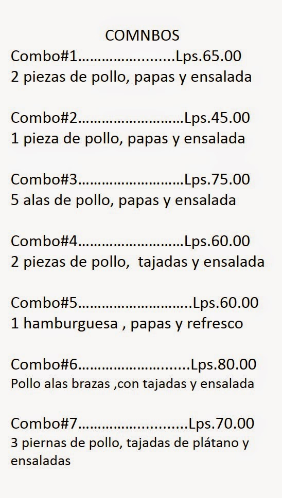Don Pollo: Menu