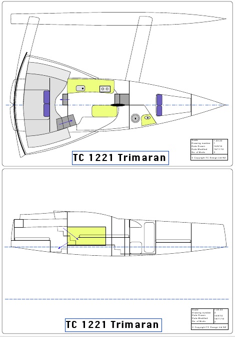 Trimaran Projects and Multihull News: Tim Clissold TC1221 (40 ...