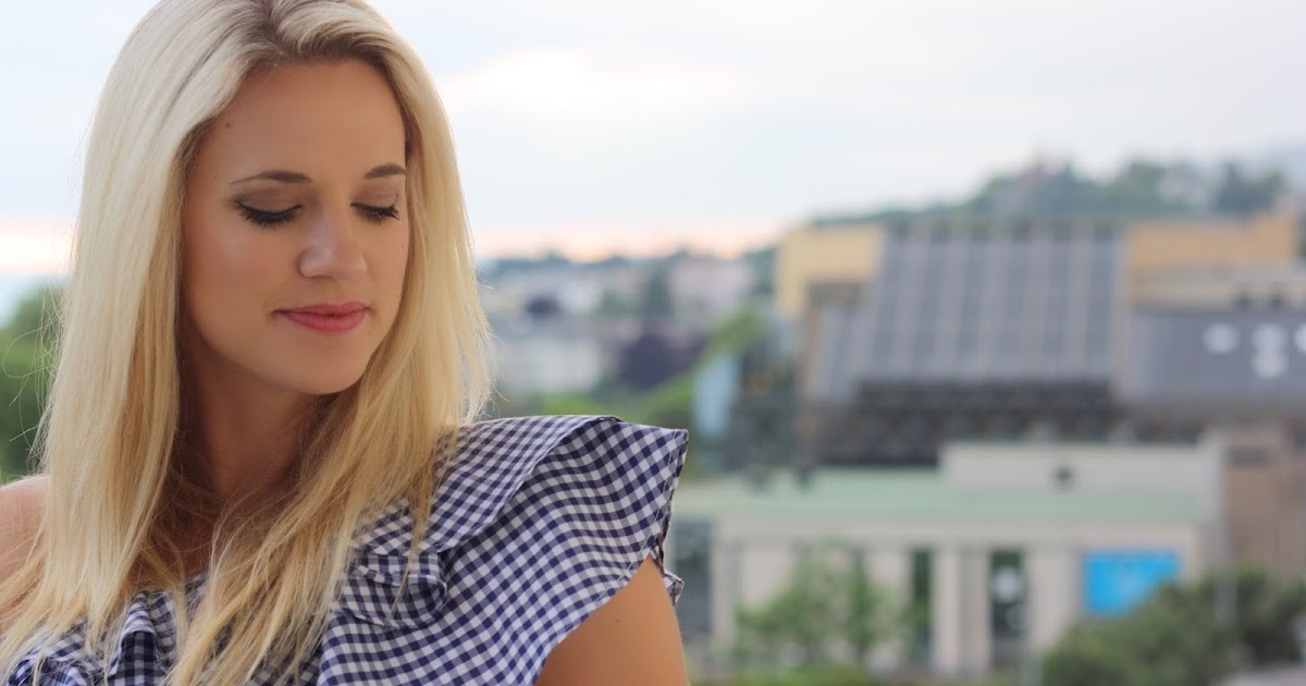 Style Postcards from Europe: Gingham One Shoulder Dress - Candice Elaine