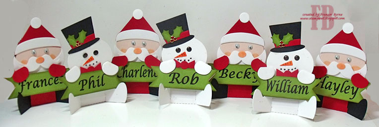 StampOwl's Studio: Santa & Snowman Place Cards