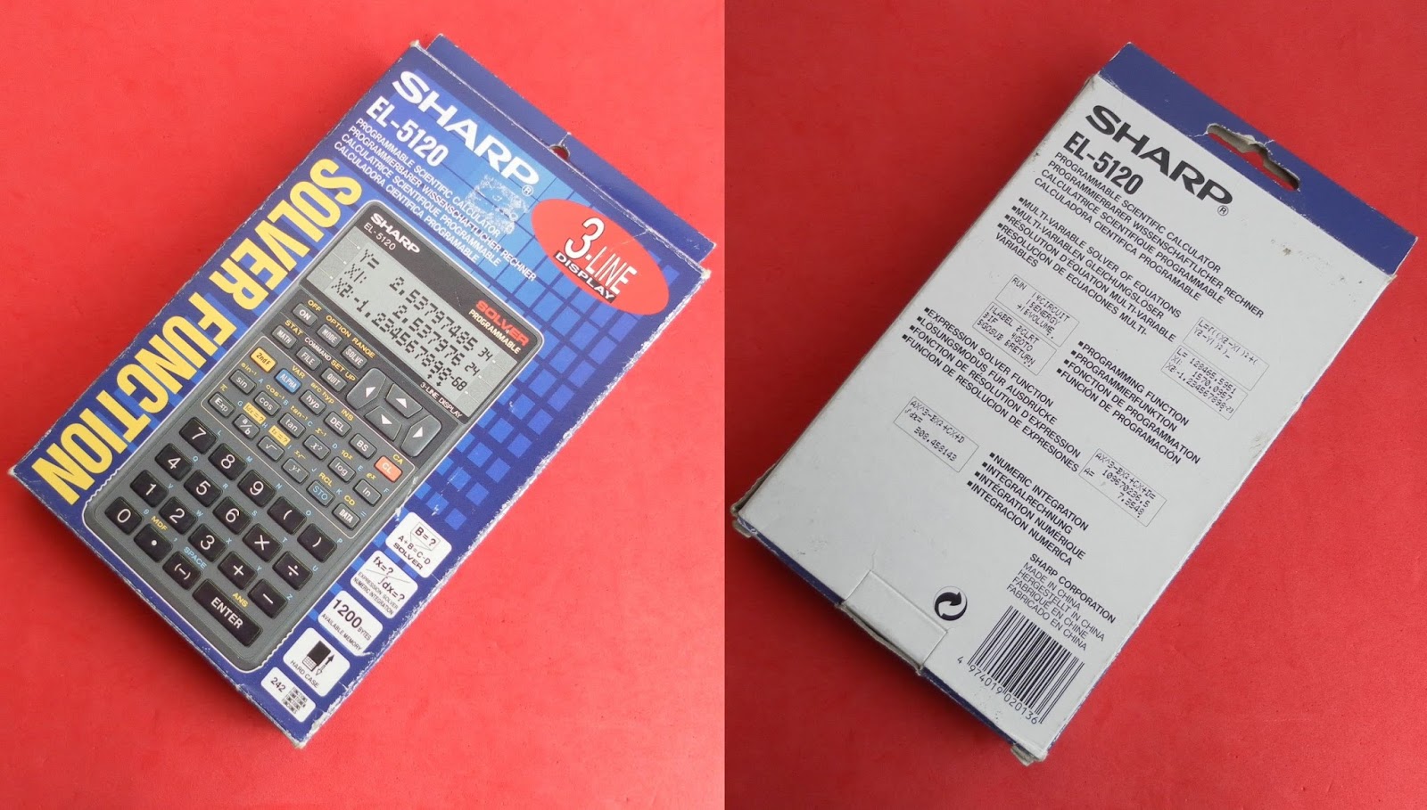 SHARP EL-5120 Programmable Scientific Calculator: SOLVER machine with ...