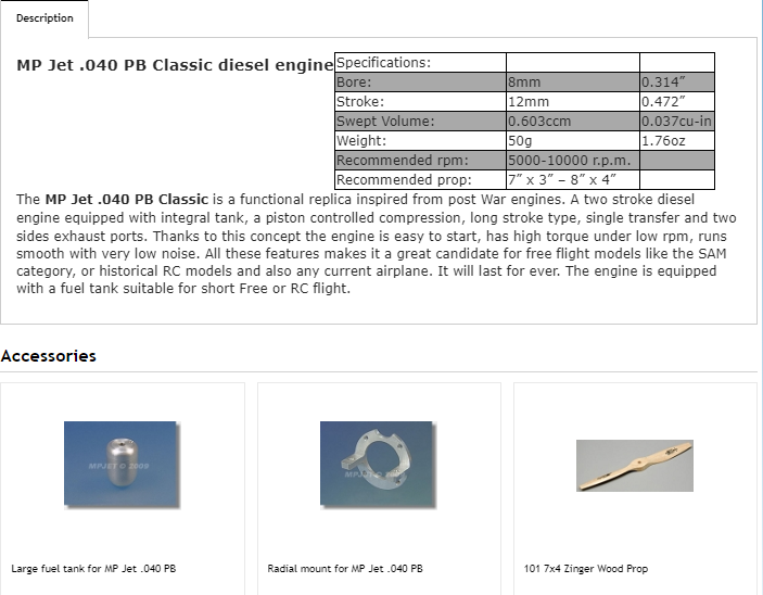 Vintage Model Airplane Engines Running: MP Jet .060 cc Classic Diesel Retro