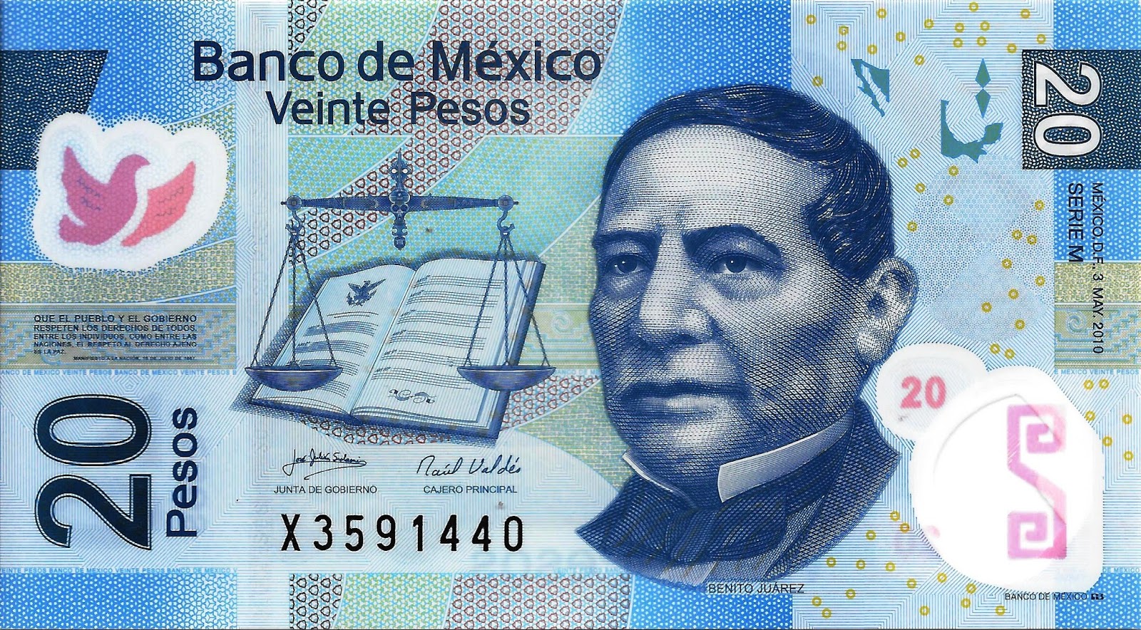 Mi Colecci n De Monedas Y Billetes Billete De 20 Pesos 2010 M xico