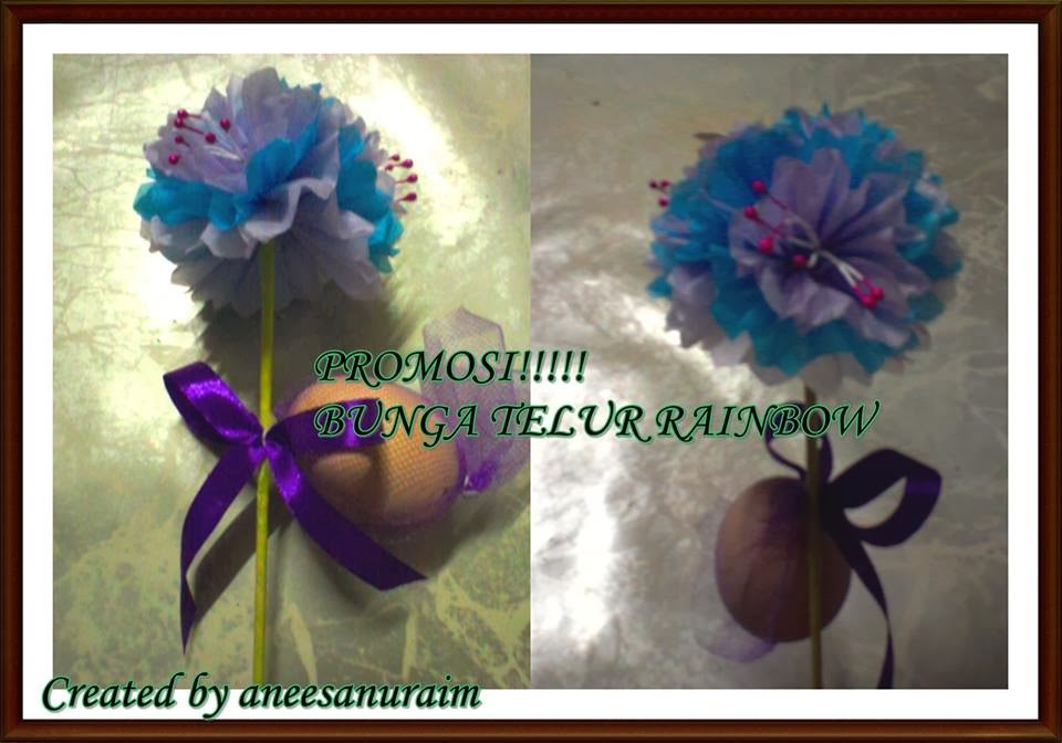 BUNGA TISU DAN CREPE: PROMOSI DESIGN BARU BUNGA TELUR PELANGI SIMPLE!!