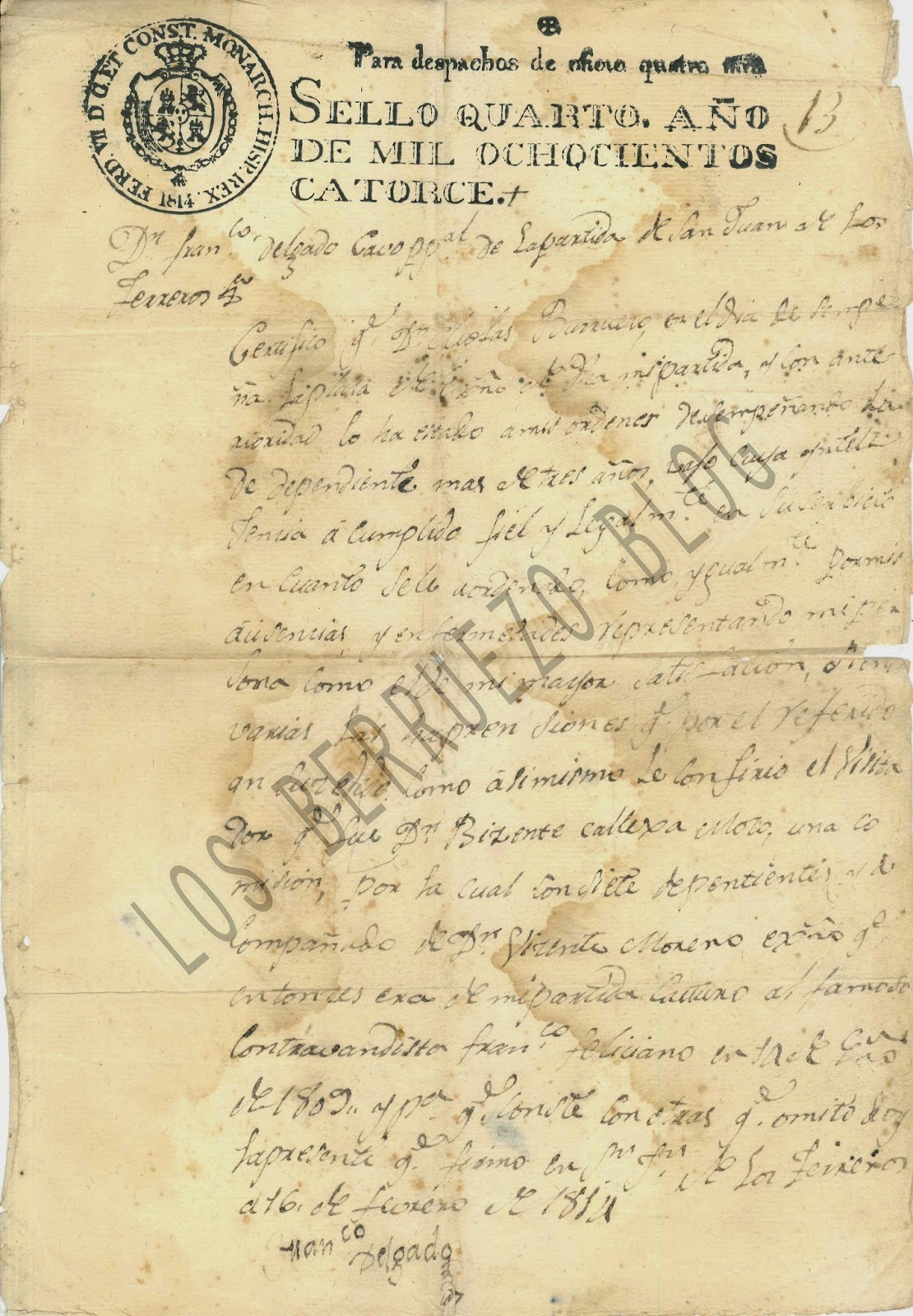 Los Berruezo: D. Cleofás Burruezo de Aro (1773-1839)