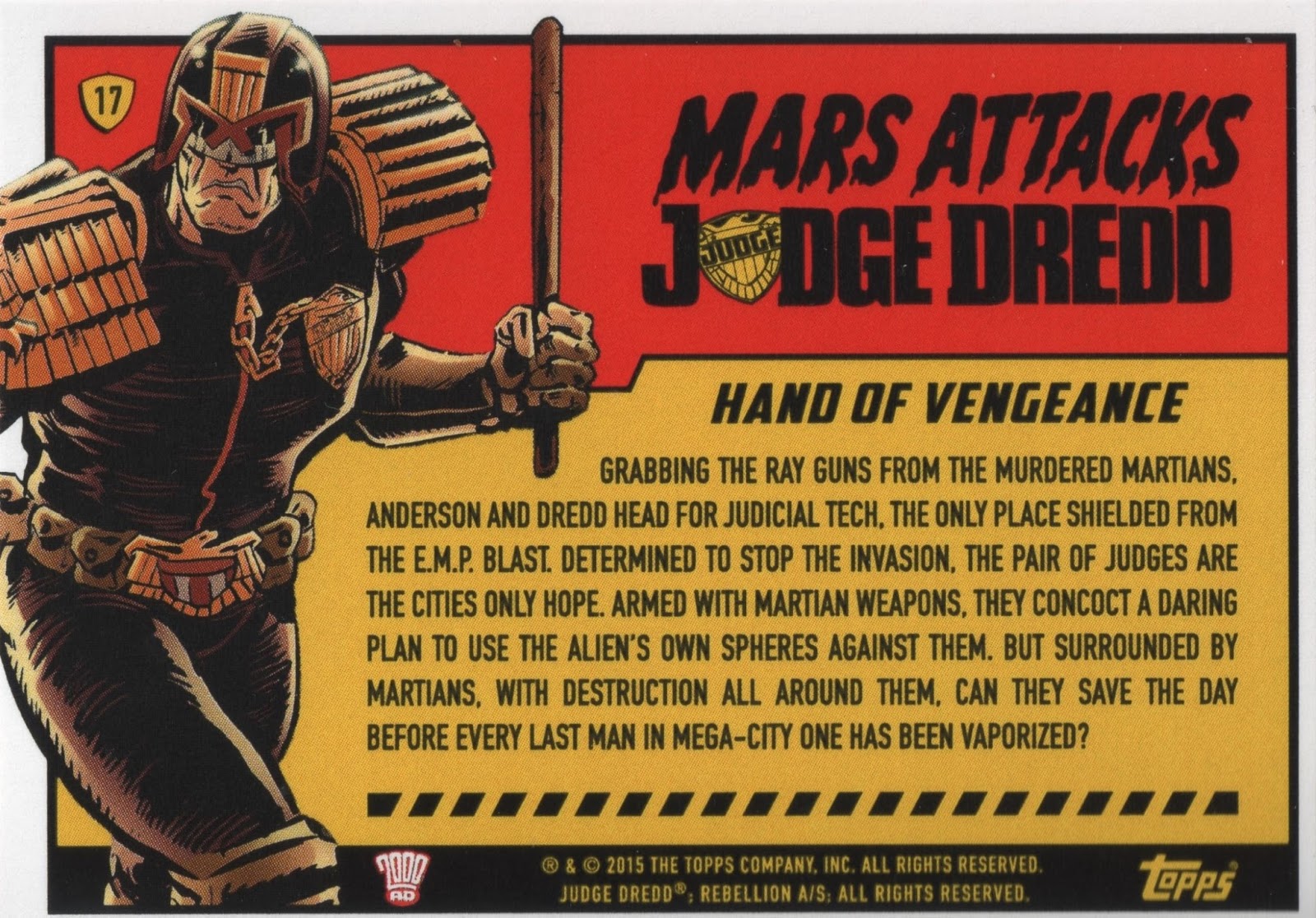 Cellar of Dredd: Judge Dredd Mars Attacks - Trading Cards Kickstarter
