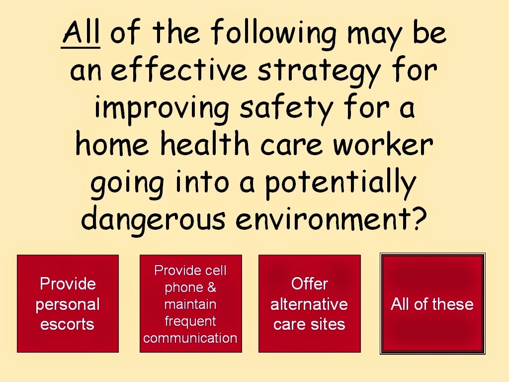 Student Survive 2 Thrive: Safety Hazards in Home Health Practice Test