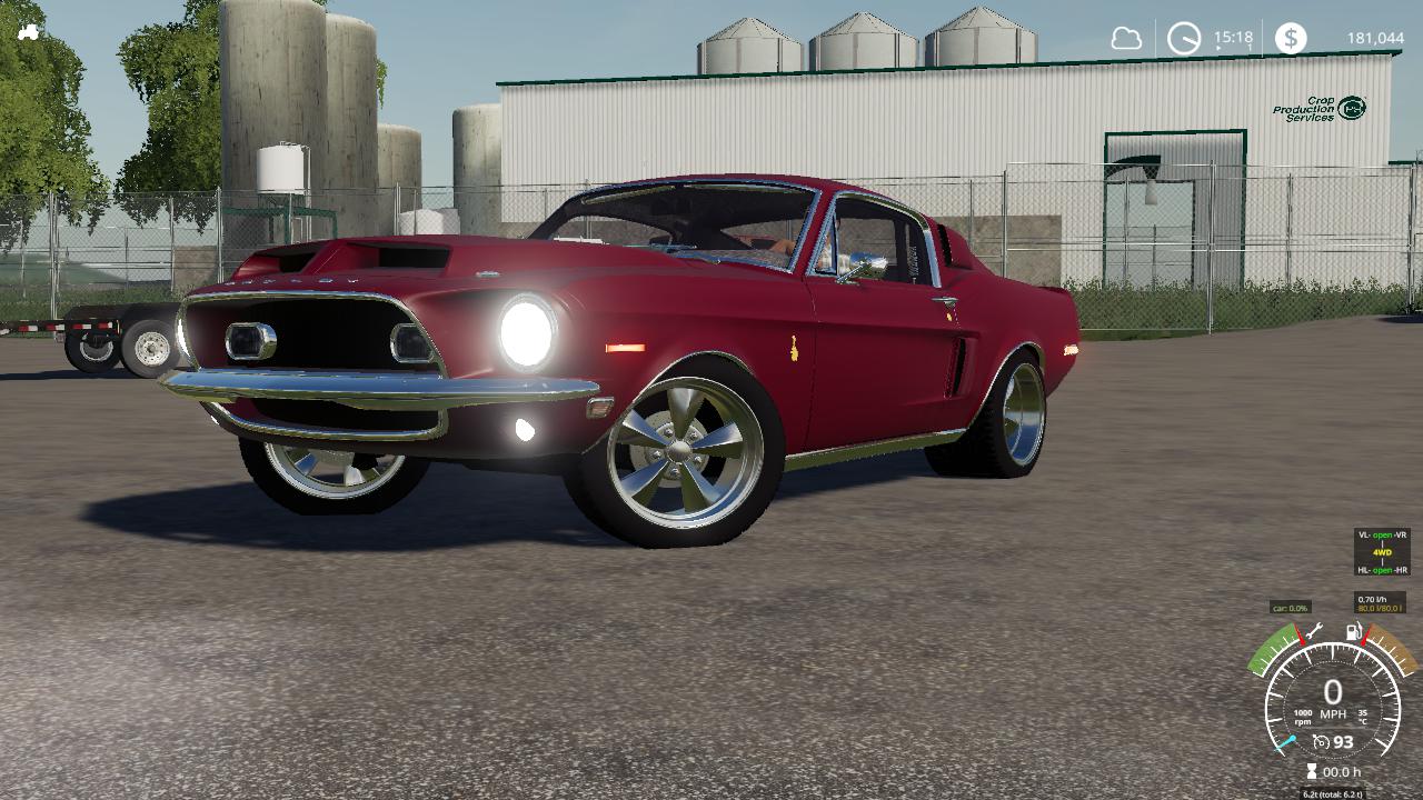 FS19 1968 Shelby Mustang V8 Flathead v2.2 - FS 19 & 22 USA Mods Collection