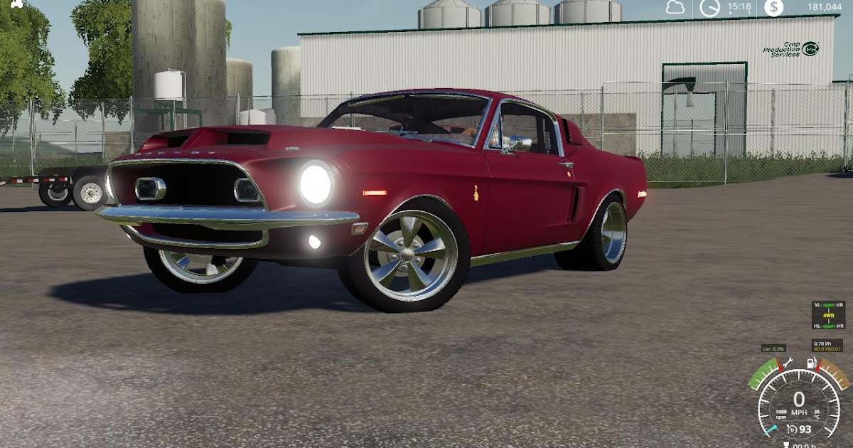 FS19 1968 Shelby Mustang V8 Flathead v2.2 - FS 19 & 22 USA Mods Collection