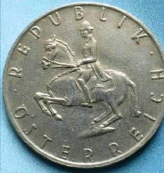 MONEDAS DEL MUNDO: MONEDA AUSTRIA 5 CHELINES 1969-NUEVA $ 15.000