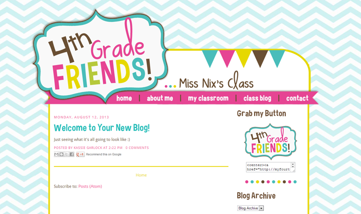 4th Grade Friends | blog design | Designs By Kassie