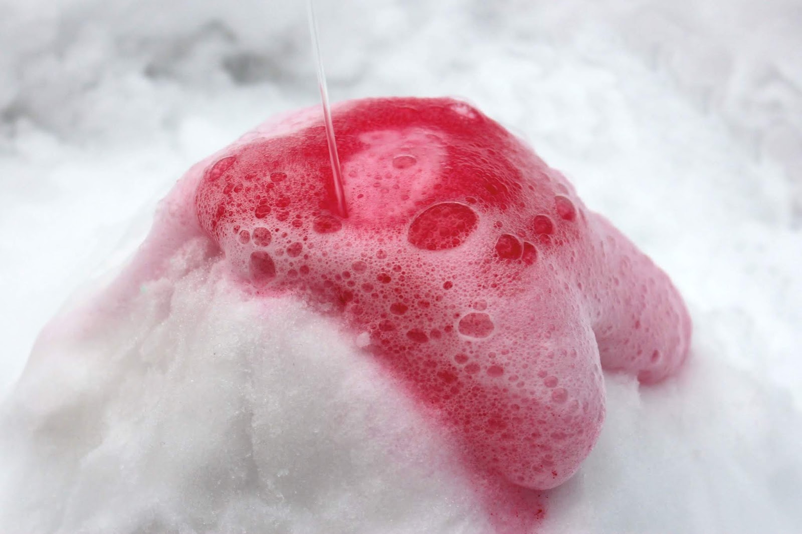 Snow Volcano Science Experiment - Messy Little Monster