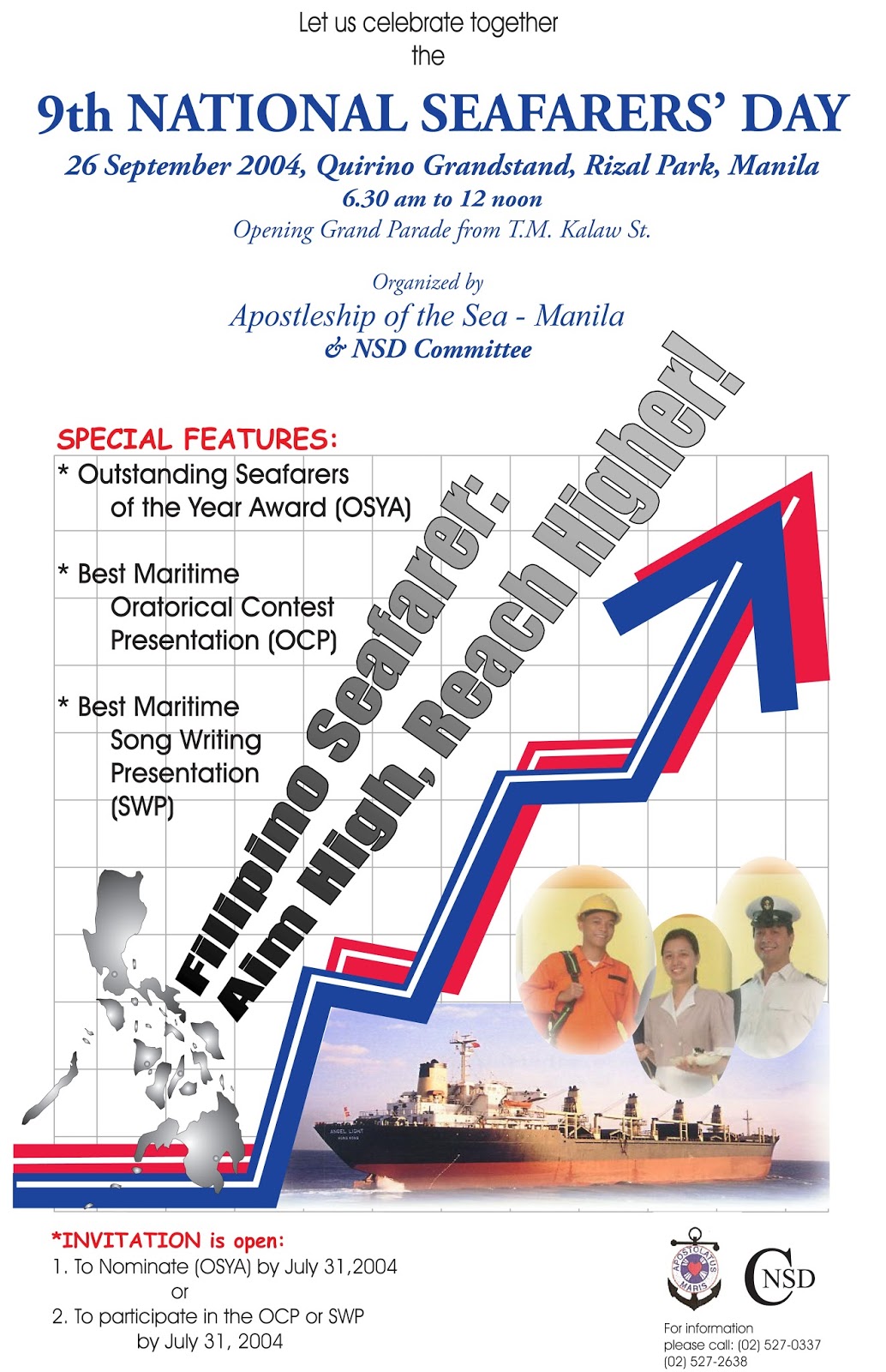 pinoy seafarers' rights: 2004: Ninth National Seafarers' Day