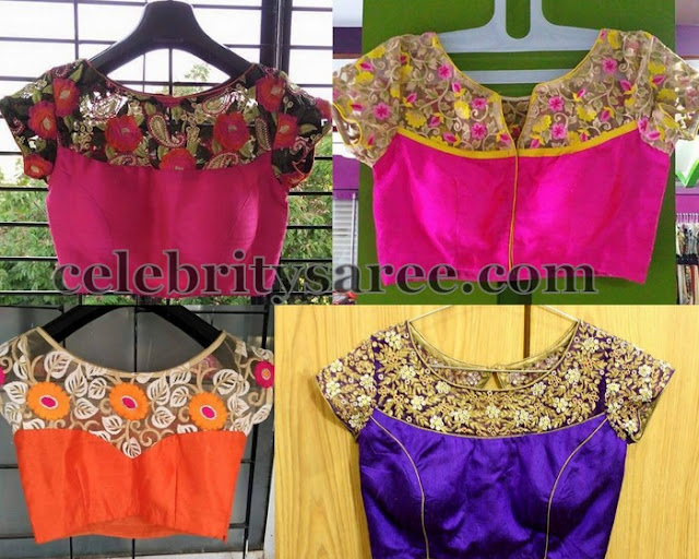 Simple Boat Neck Blouse Designs - Saree Blouse Patterns