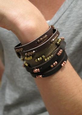 Unisex Leather Bracelet Tutorials / The Beading Gem