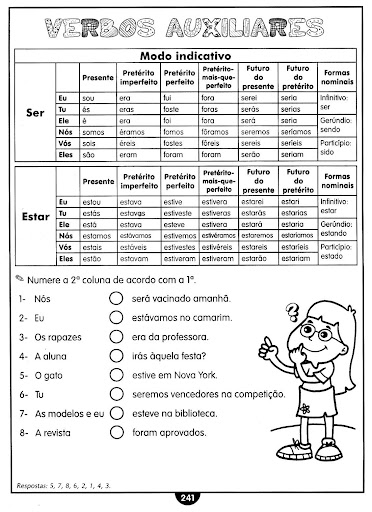 ATIVIDADES COM VERBOS EXERCÍCIOS IMPRIMIR . Língua Portuguesa ...