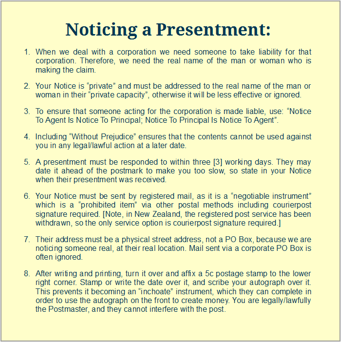 Noticing Presentments ~ Living In The Private