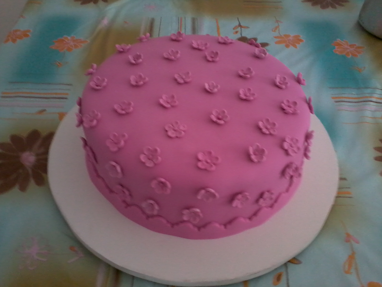 Claudia Bolo Decorado: Bolo Pink com flores