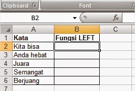 Blog Belajar Ms. Excel: Fungsi LEFT Ms Excel