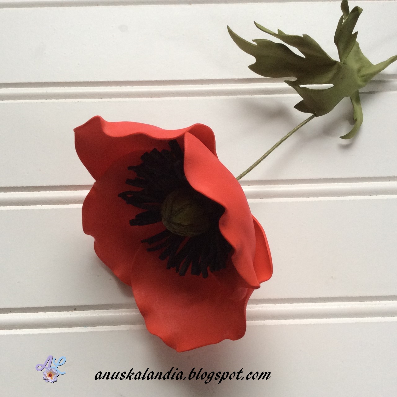 AMAPOLA EN GOMA EVA - MAY MARZO: PASCUA / PRIMAVERAAnuskalandia