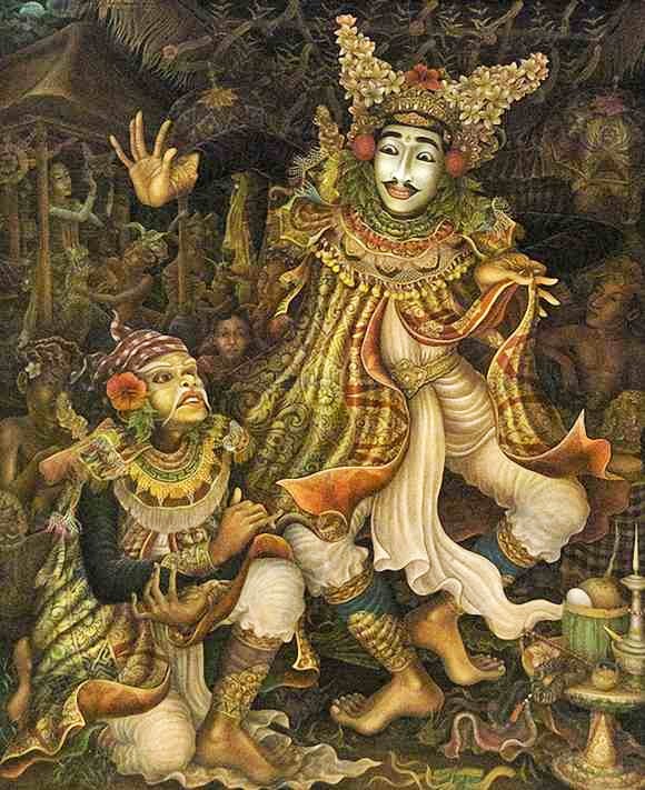 28 Karya Lukisan Tarian Bali yang Artistik - Seni Rupa