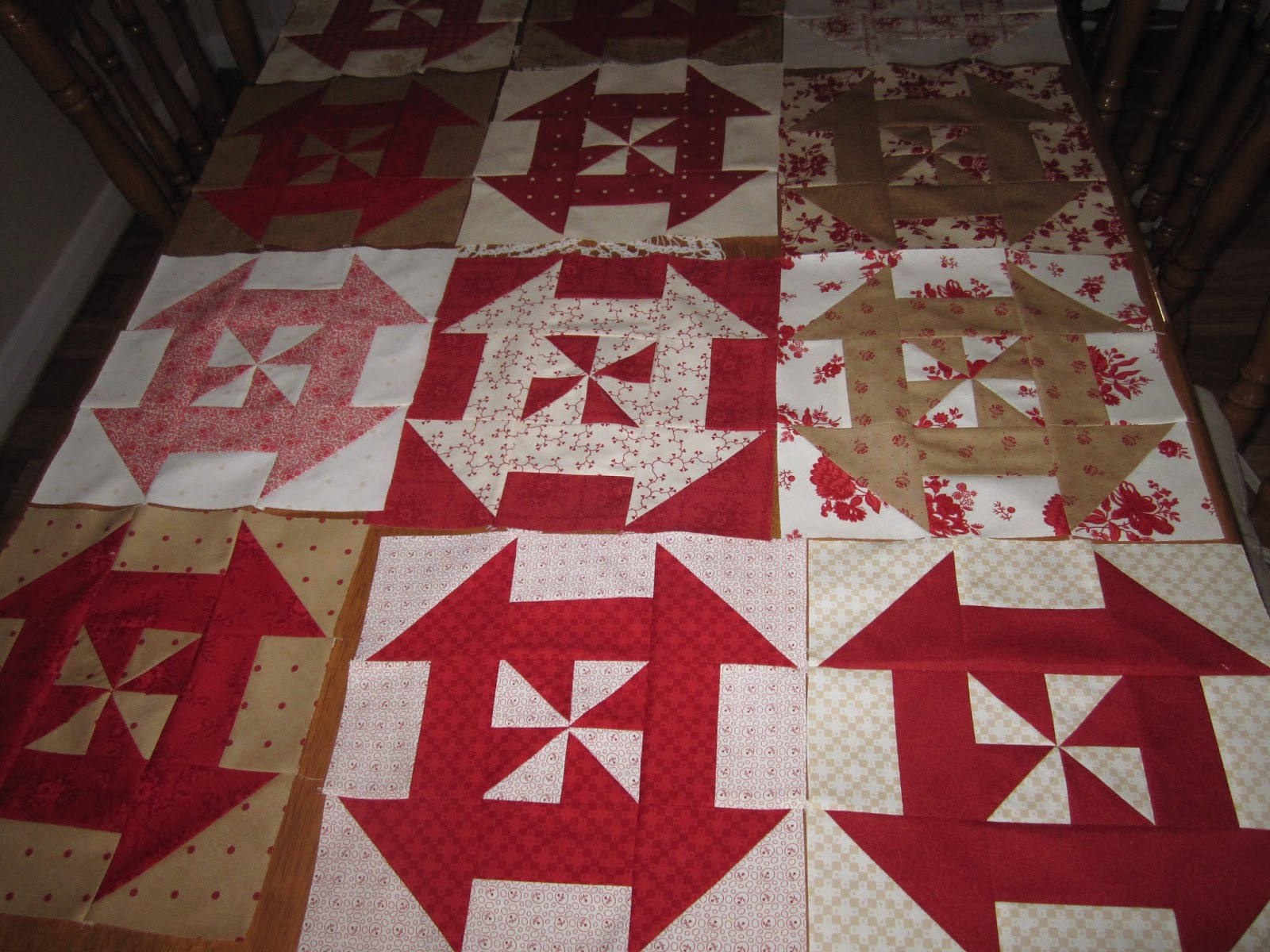 Mother Patchwork: Midwinter Red Quilt - finished