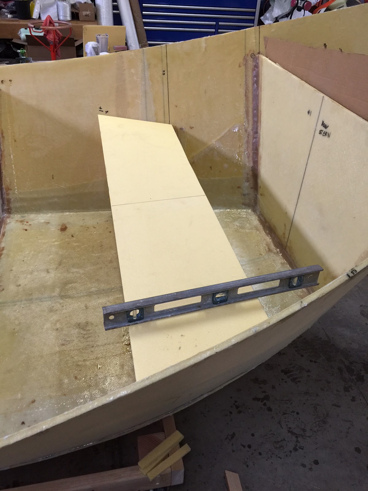 Whitewater Dory: Footwell Installed, On to the Seats