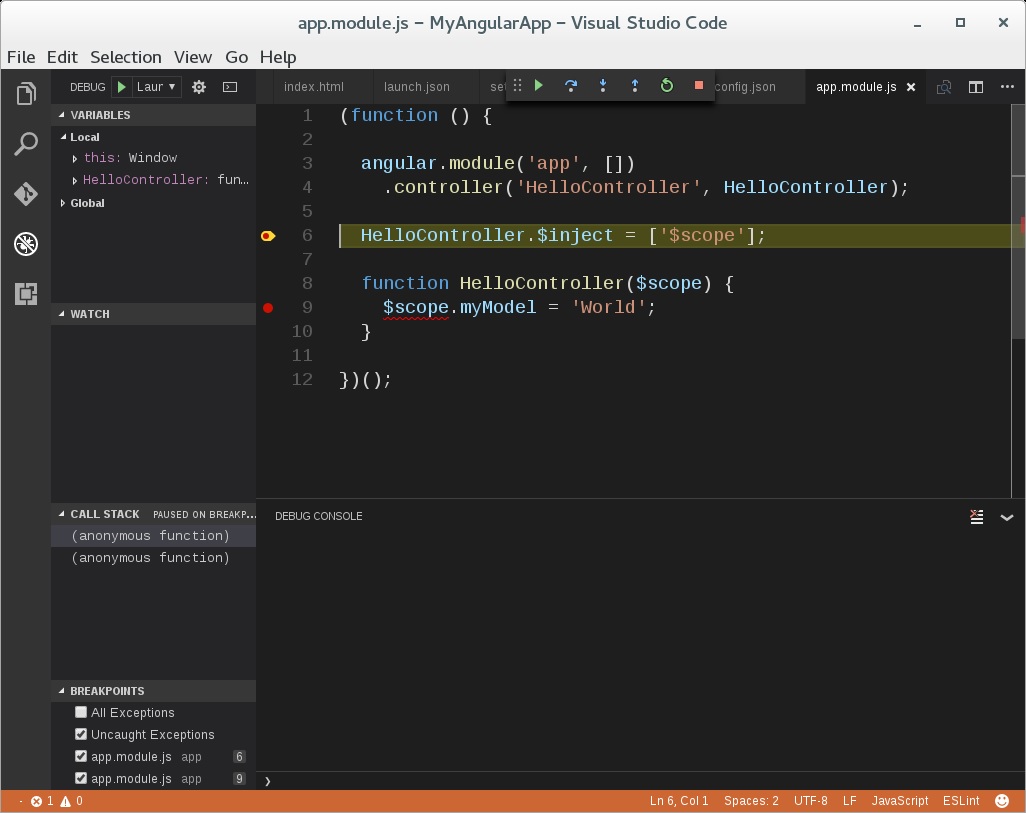 Angularjs Tutorial Developing Angularjs Applications Using Vs Code