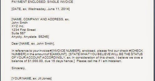 Invoice Payment Cover Letter