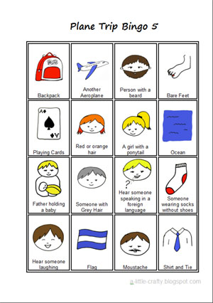 A Little Crafty: Plane Trip Bingo 3, 4 and 5