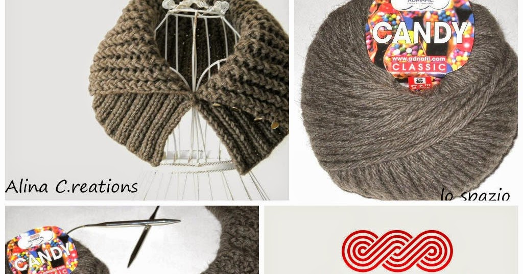 lo spazio di lilla: Scaldacollo ai ferri a punto coste zigzag con Candy ...