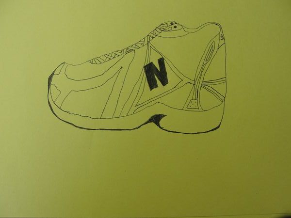 Ambika's Art-1: Countour Shoe Drawing Project