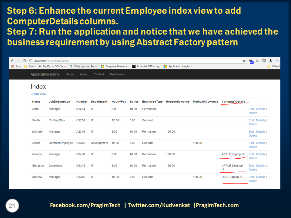 Sql server, .net and c# video tutorial: Abstract Factory Design Pattern