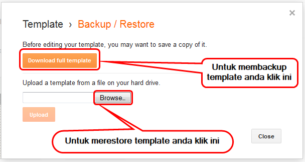 Cara backup template blogspot beserta file pendukungnya dengan ...