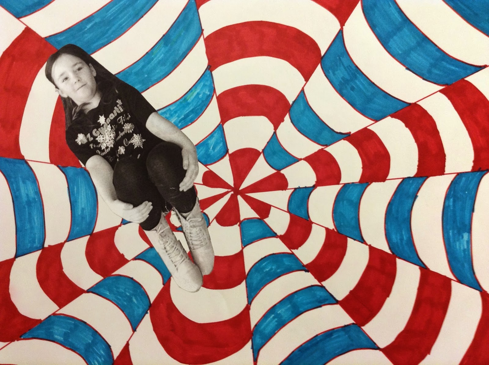 Mini Matisse: Optical Illusion- Falling Down the Tube