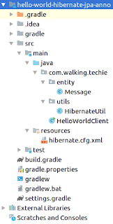 Hello World application with Hibernate using JPA annotations - Walking Techie