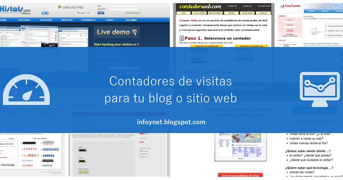 InfoNet: 9 contadores de visitas para tu blog o sitio web