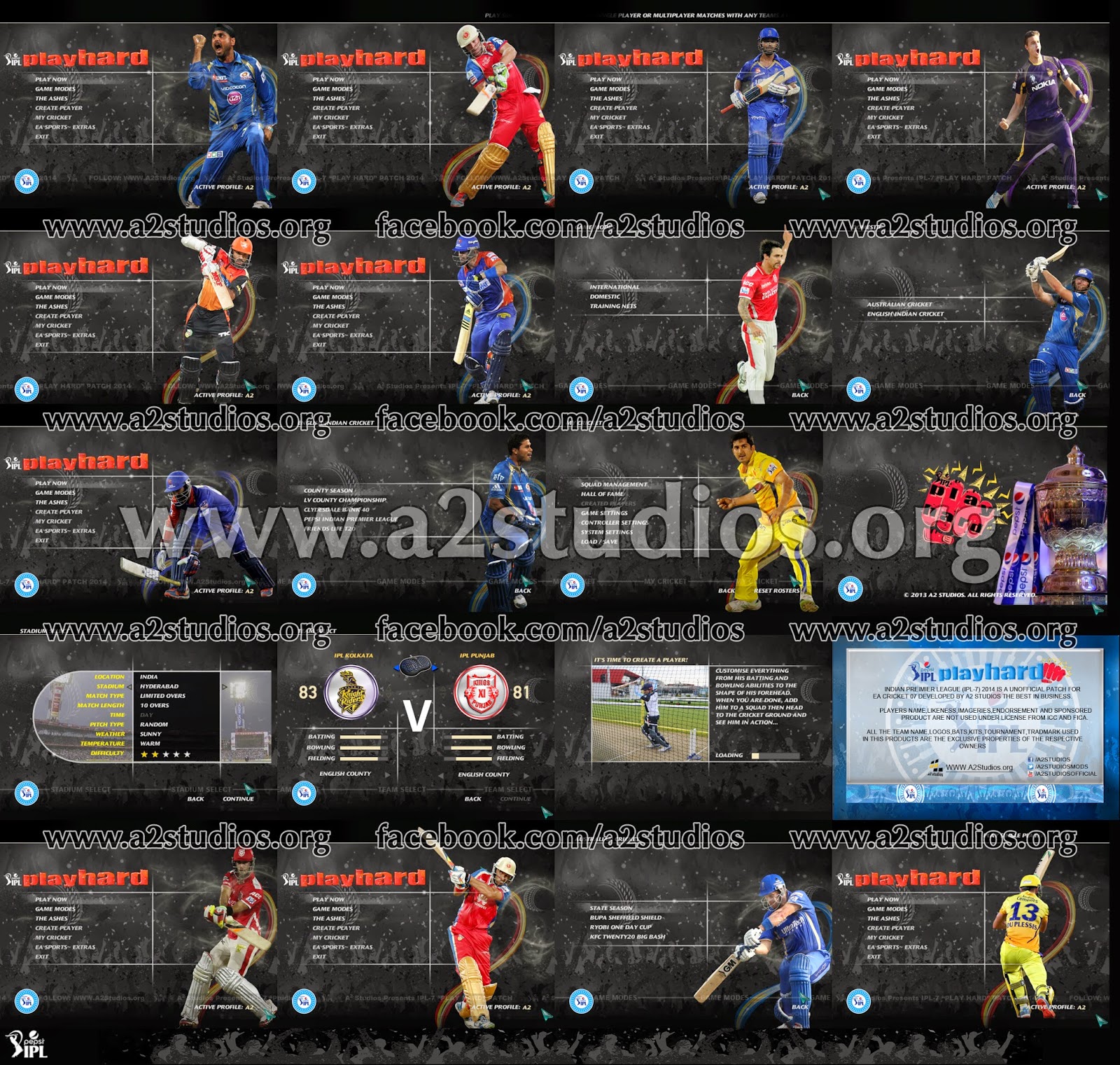 A2 Studios Pepsi IPL 7 Patch 2014 for EA Cricket 07 Free Download ~ EA ...