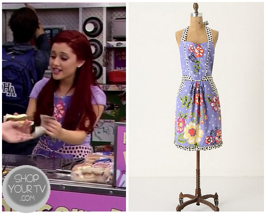 Victorious: Season 4 Episode 8 Cat's Purple Floral Apron | Shop Your TV