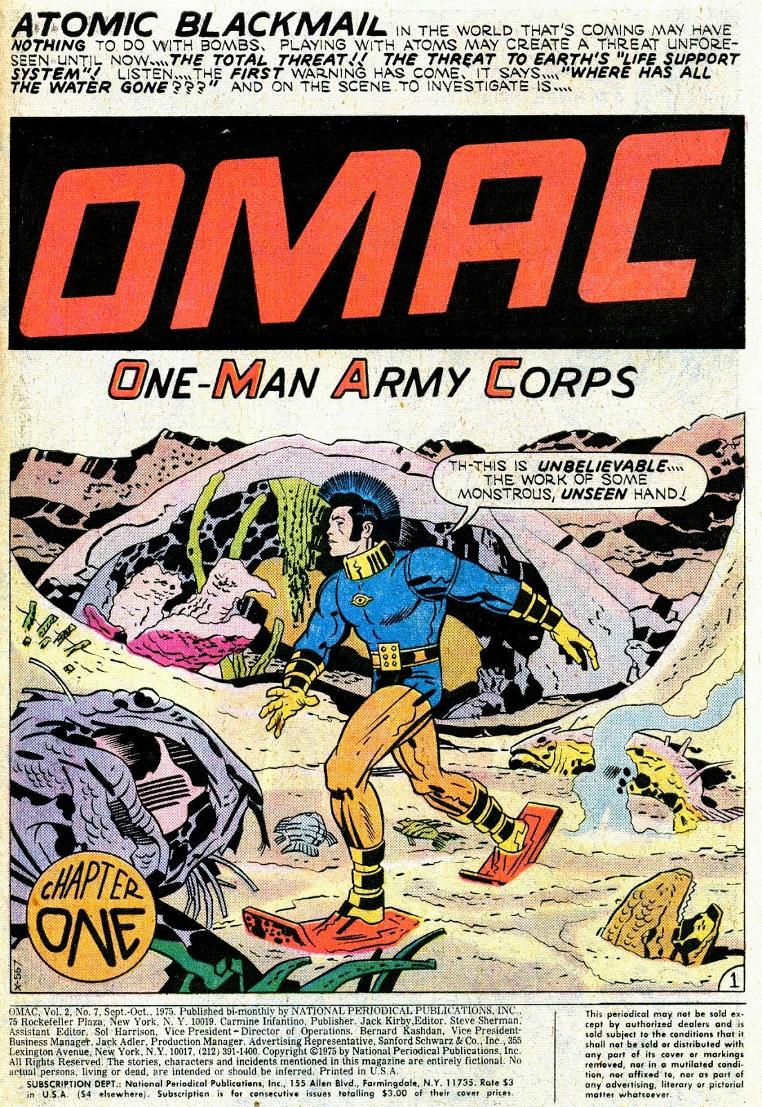 BEACH BUM COMICS : ARE YOU READY FOR JACK KIRBY'S OMAC -- ONE MAN ARMY ...