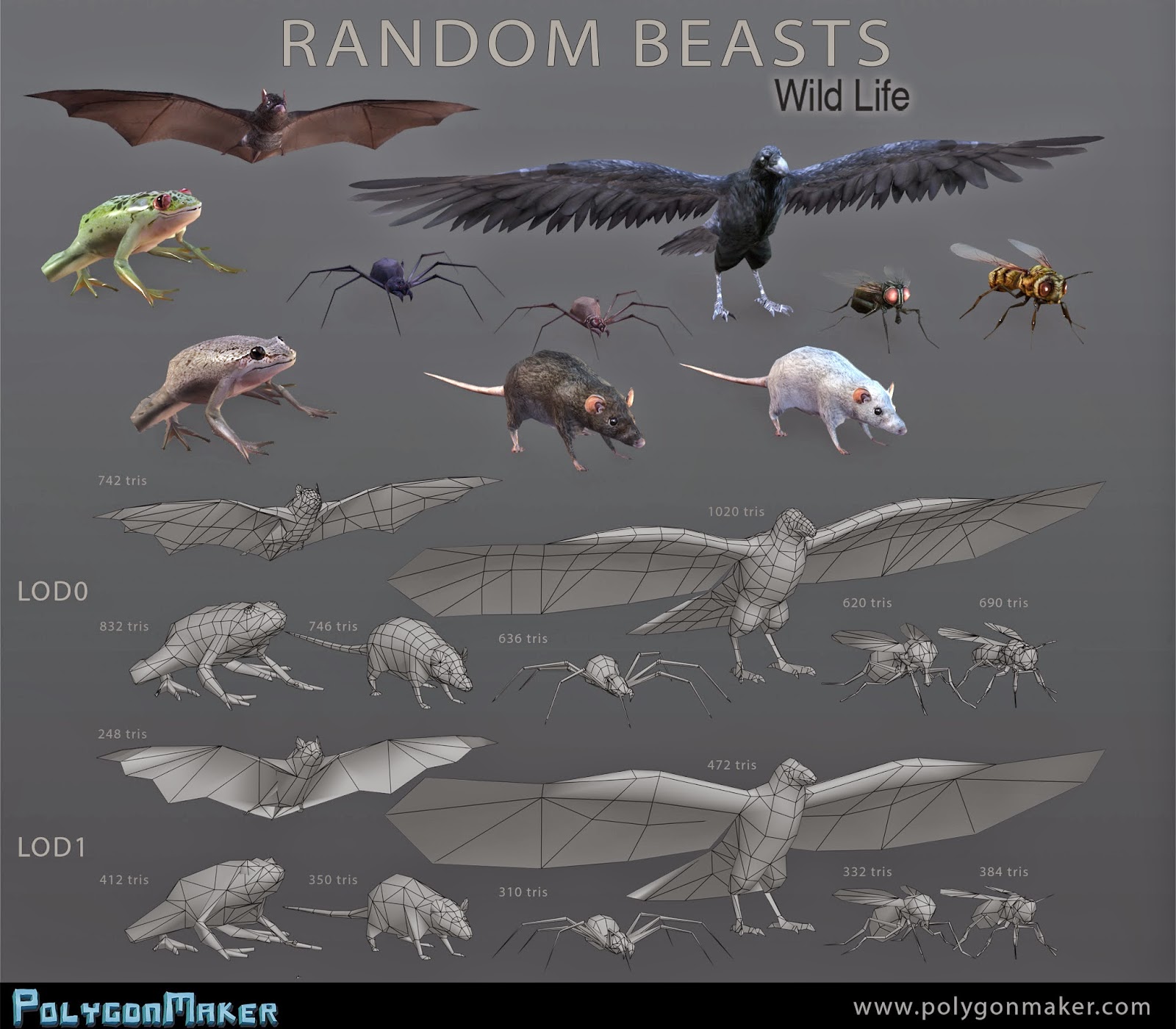 Polygonmaker: Wild Life - Random Beasts - Updated