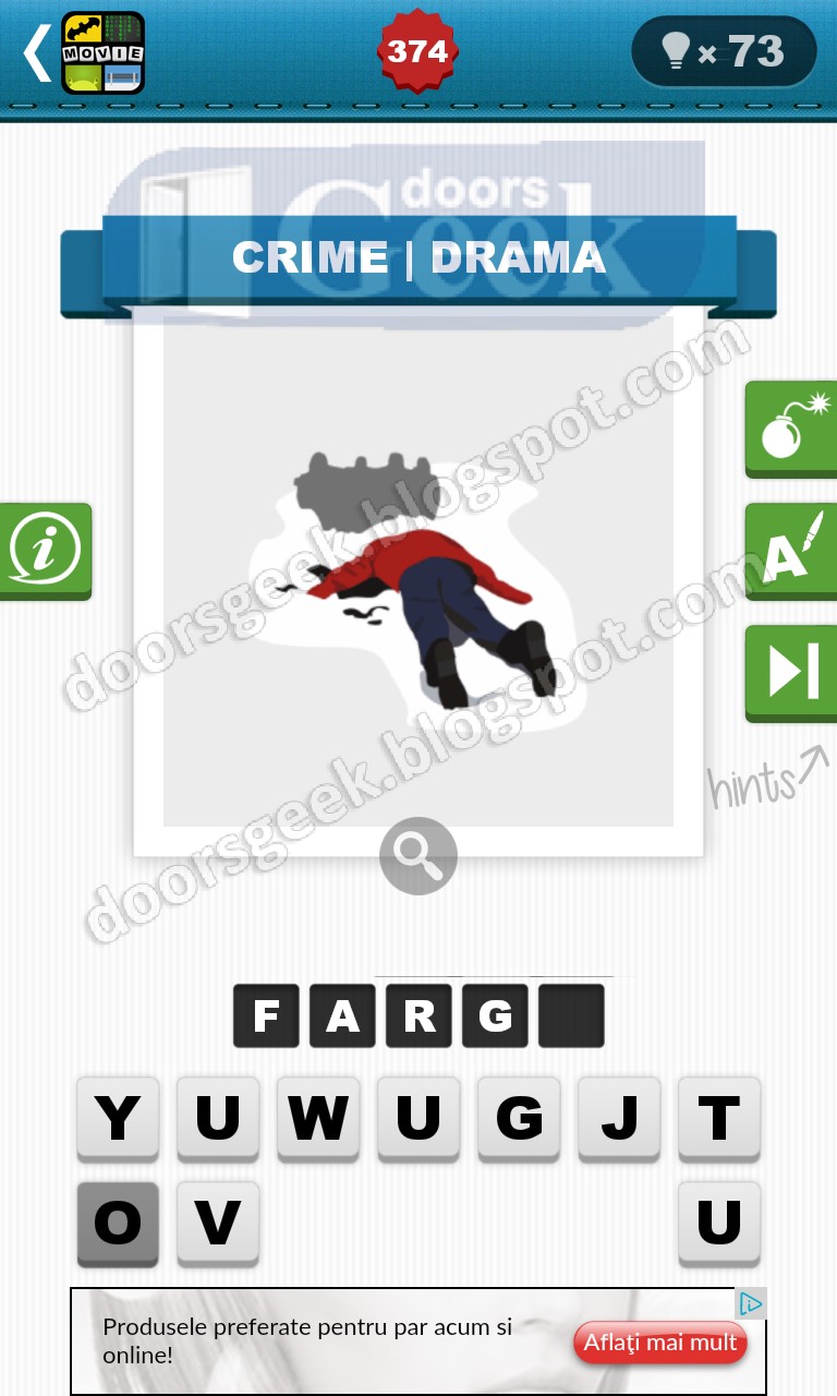 Movie Quiz Level 374 (bubble quiz games) ~ Doors Geek