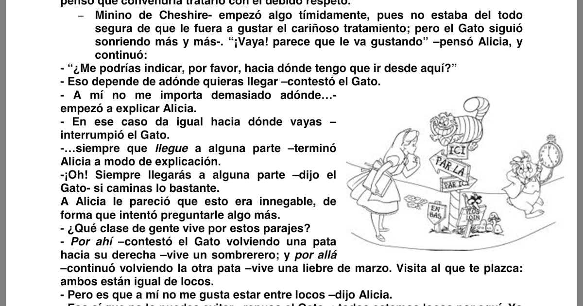 Y5 IS LEARNING: COMPRENSIÓN LECTORA: Alicia en el país de las maravillas.