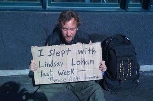 The place of finding the real fun: Man with Funny Homeless Signs and Quotes