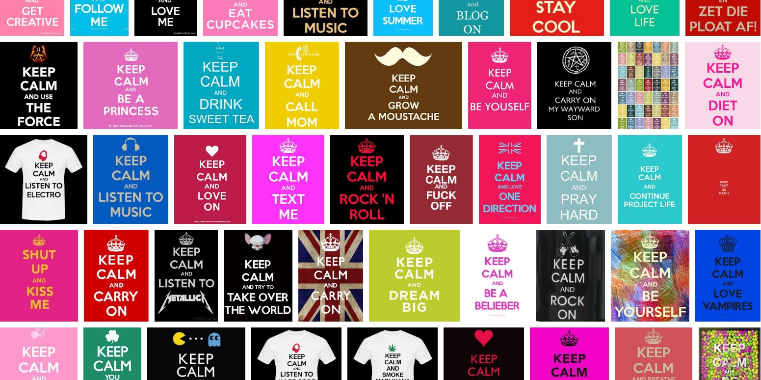 Wanddecoratiestore: Keep calm... and carry on
