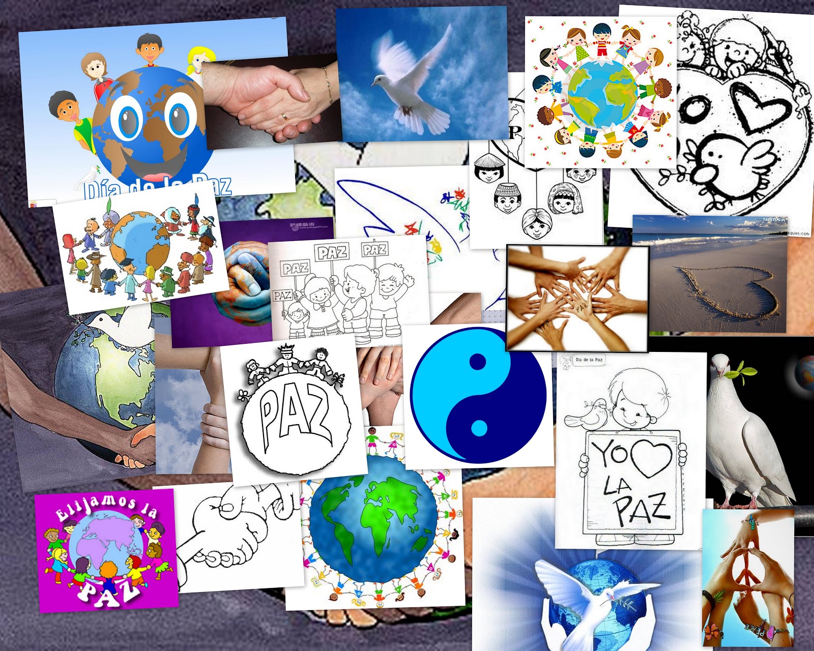 COLLAGES con las FOTOS de sentimientos de PAZ | conviveenigualdad