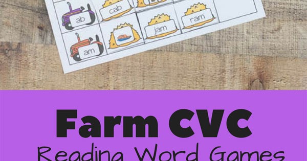 Farm CVC Word Family Games | Totschooling - Toddler, Preschool ...