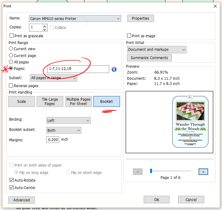 Printing my PDF Patterns - A Guide
