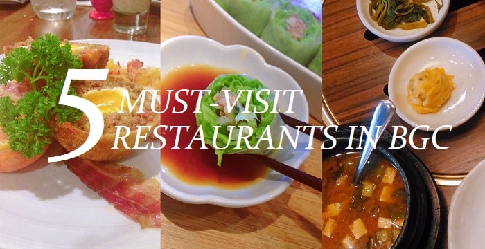 5 Must Visit Restaurants in BGC from Day to Night - For Urban Women ...