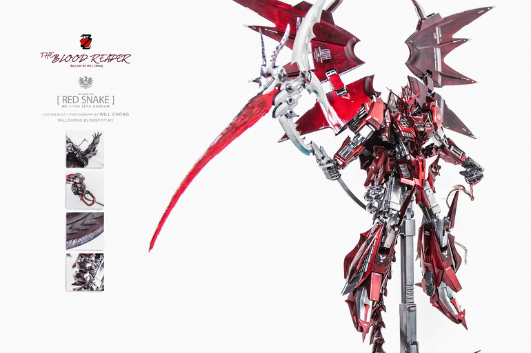 GUNDAM GUY: 1/100 The Blood Reaper [Red Snake] - Custom Build